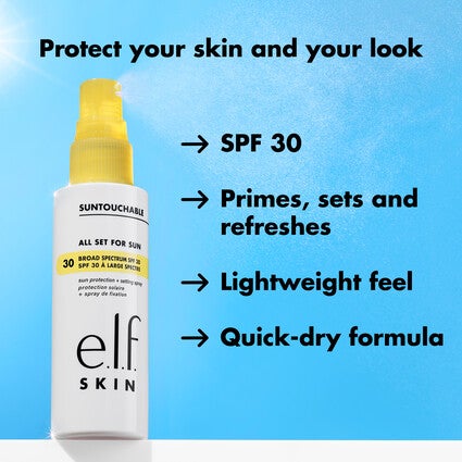 Suntouchable! All Set For Sun Setting Spray SPF 30 | e.l.f. Cosmetics